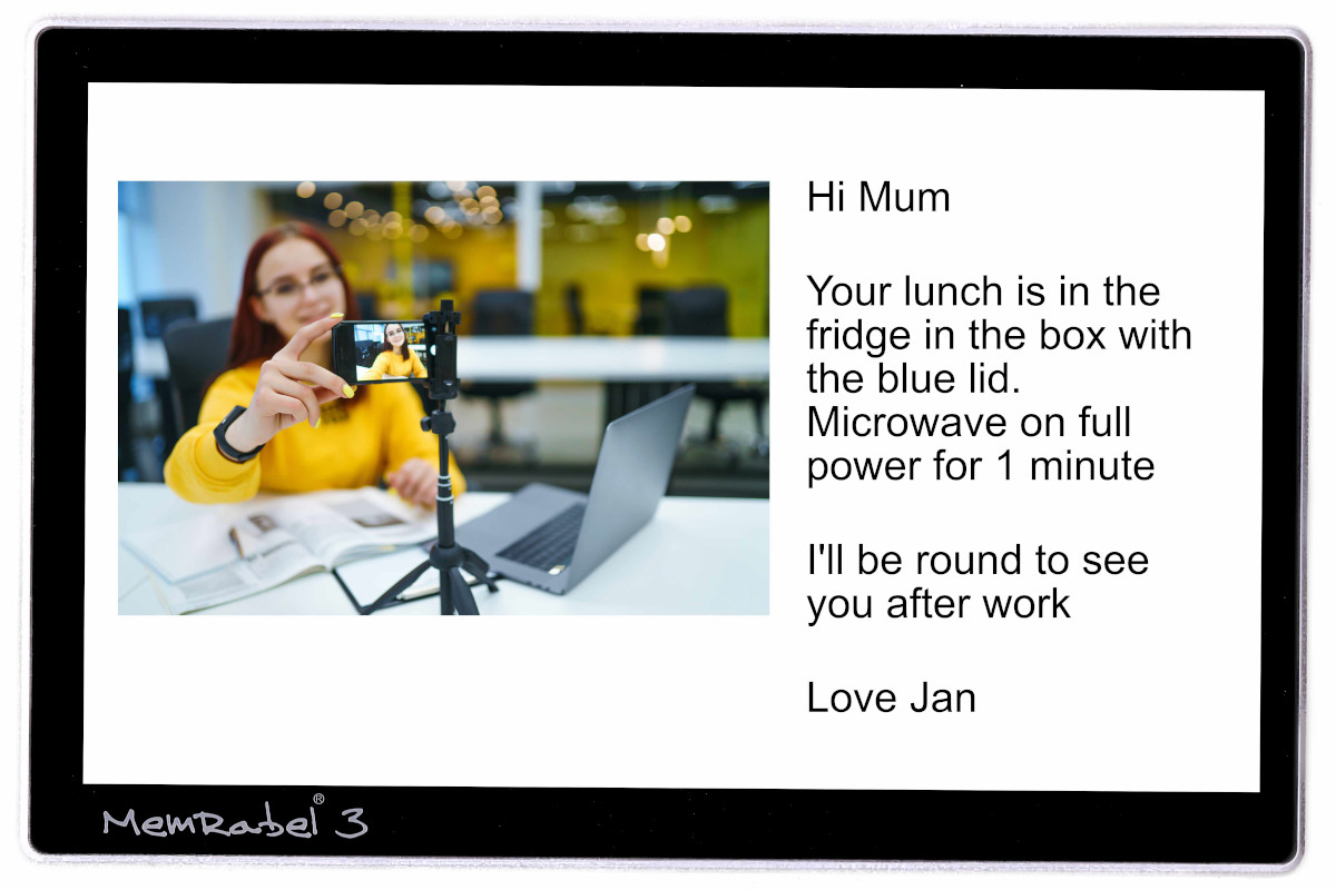 Memrabel 3 Touch Screen Memory Alarm Clock - Care Alarms